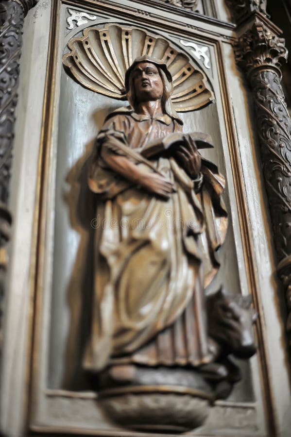 Medieval Sculptures of Saints Stock Image - Image of apostle, church ...