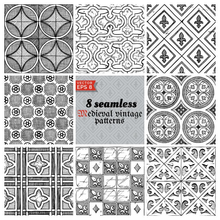 Medieval Patterns Stock Illustrations – 7,589 Medieval Patterns Stock ...