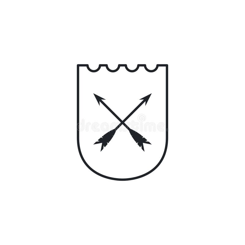 Shield and arrows stock vector. Illustration of historical - 144598414