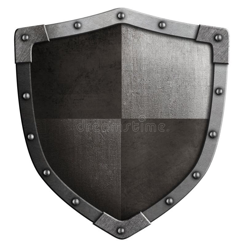 Medieval Shield 3d Illustration Isolated Stock Image - Image of ...