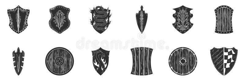 Medieval Emblems Set Stock Illustrations – 2,125 Medieval Emblems Set ...