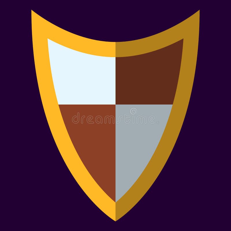 Set of Medieval Shield and Weapon Icon and Label. Flat Style Stock ...