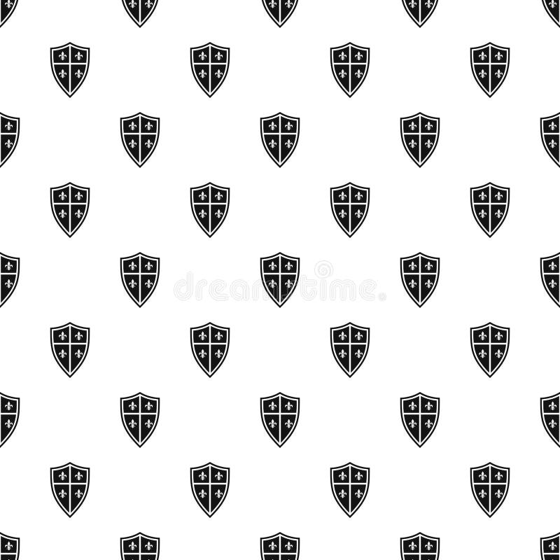 Medieval Shield Pattern, Simple Style Stock Vector - Illustration of ...