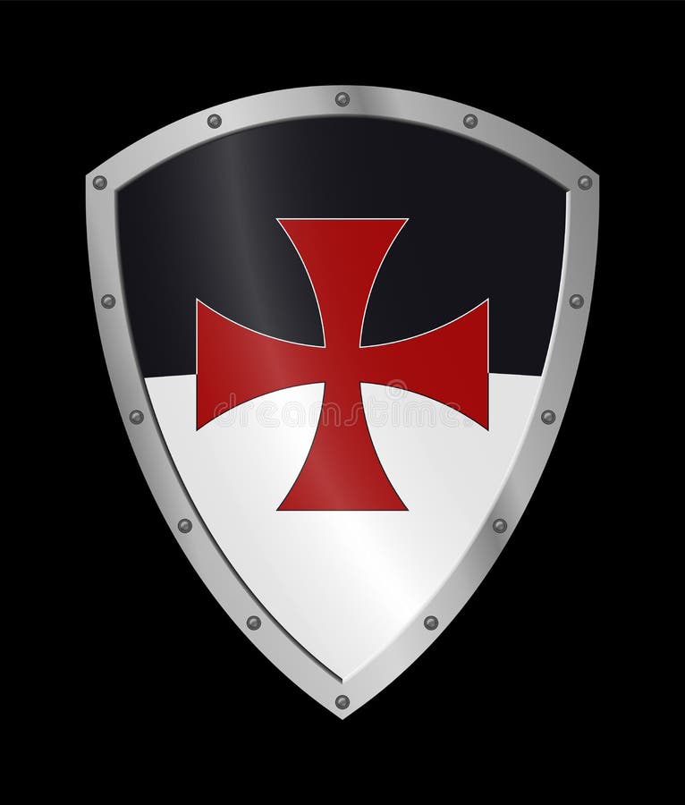 Medieval Shield Templar Shield Shield Of Knight With Cross Design
