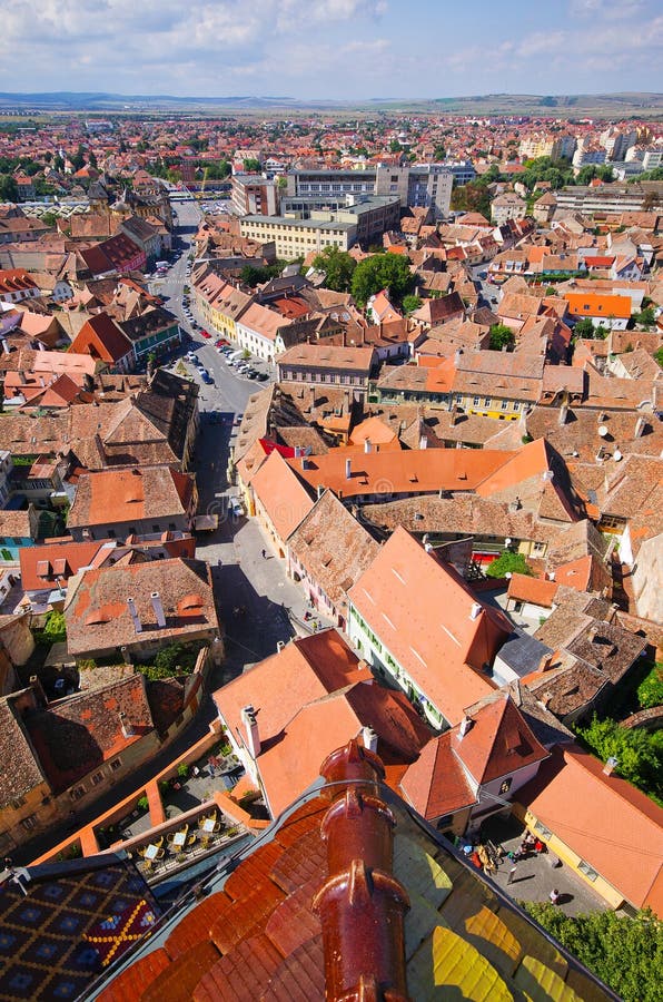Medieval Sibiu Town in Romania Stock Image - Image of church, urban ...