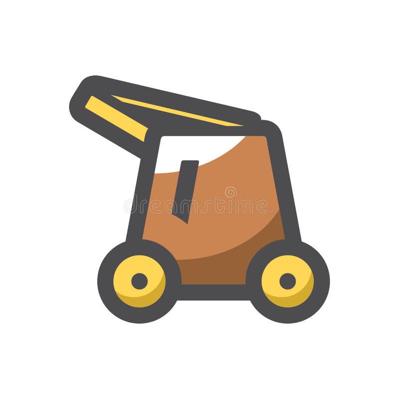 Medieval Siege Tower Vector Icon Cartoon Illustration Stock Vector ...