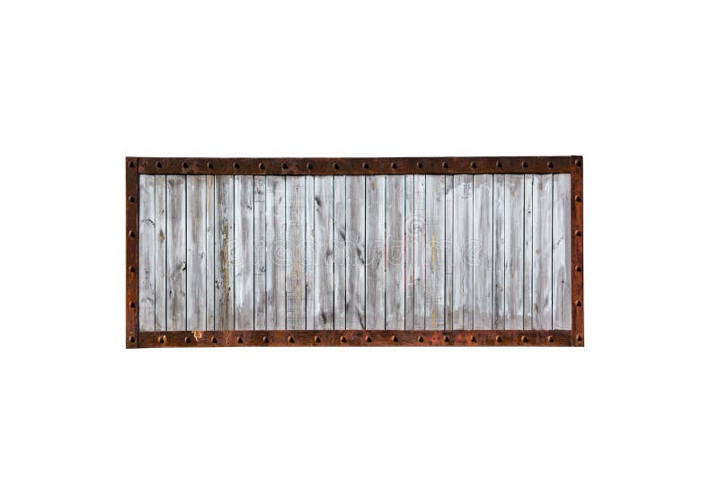 Medieval Signboard with Rusty Metal Frame Isolated Stock Photo - Image ...