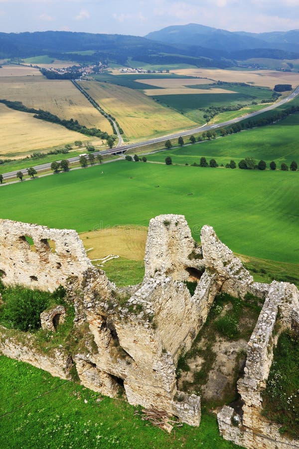 Medieval Slovakia Spis Castle Stock Photo - Image of hill, culture ...