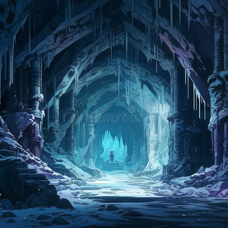 Medieval snow cave stock illustration. Illustration of travel - 294196232