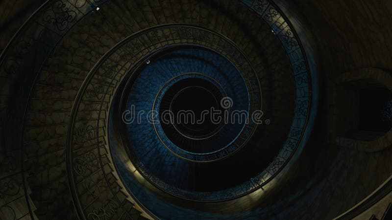 Medieval Spiral Staircase Animation. Seamless Loop. Stock Footage ...