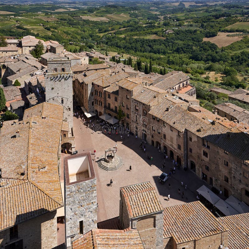 Medieval square stock image. Image of building, town - 194947827
