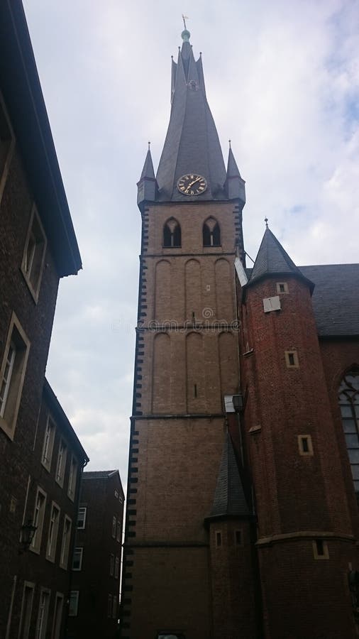 The Medieval St. Lambertus Church Stock Photo - Image of building ...