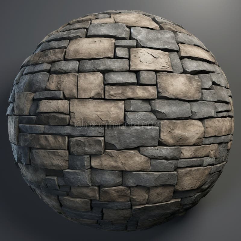 Medieval Stacked Stone Texture - Ultra Realistic 3d Rendered Rock Wall ...