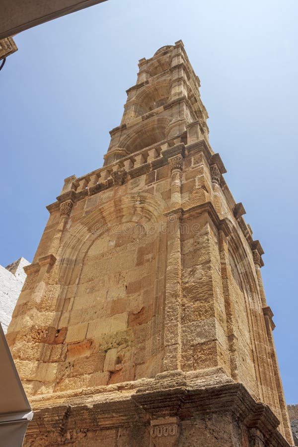 Typical Medieval Architecture of Lindos Town on the Island of Rhodes ...