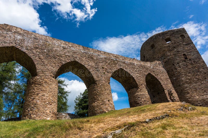 Medieval Stone Bridge from the Castle To the Tower Stock Image - Image ...