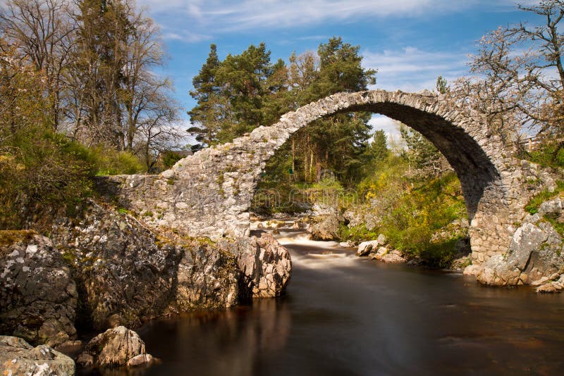 Medieval Stone Bridge Over a River Stock Image - Image of europe ...