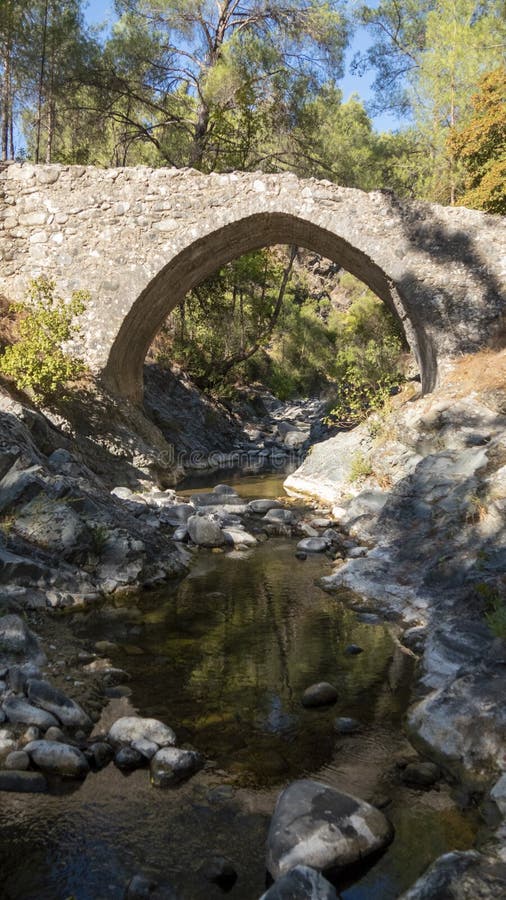 Medieval Stone Bridge with Stream Flowing Underneath it Stock Photo ...