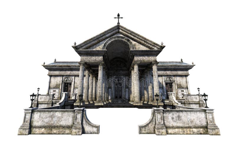 Medieval Stone Building Fantasy Architecture, 3D Illustration, 3D ...