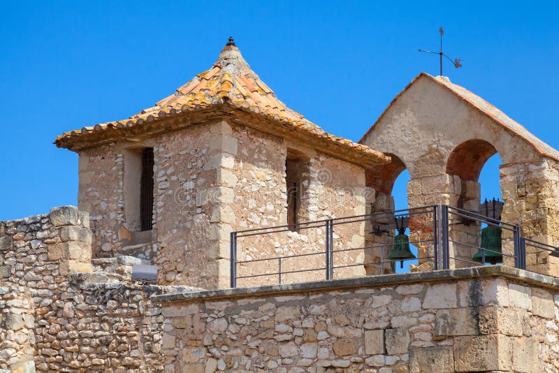 Medieval Stone Castle in Calafell, Spain Stock Photo - Image of rock ...