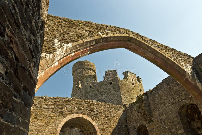 Medieval Stone Castle Ruins Seen from the Inner Ward Stock Photo ...