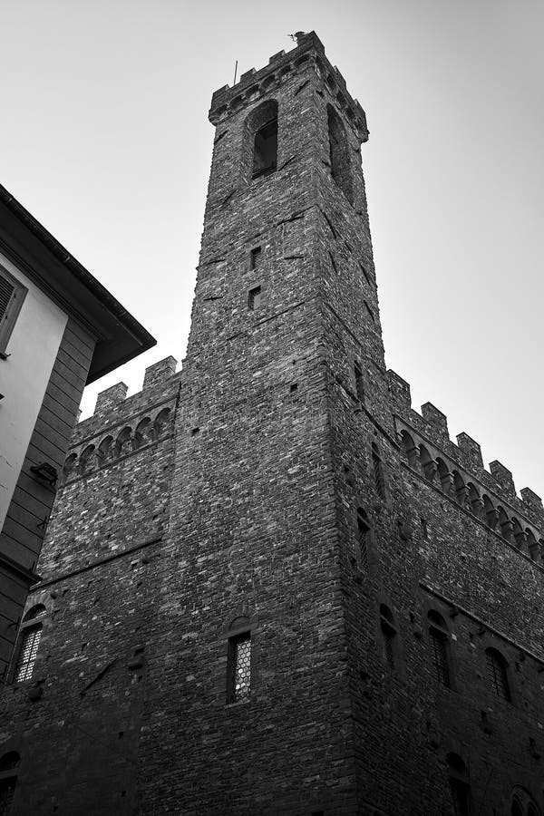 Medieval Stone Castle in a Tower in the City of Florence Stock Image ...
