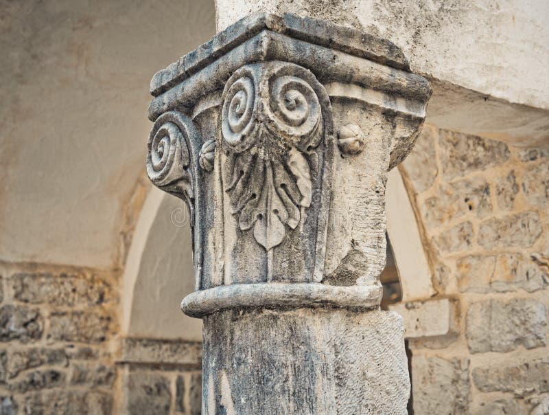 Medieval Stone Column in Trogir, Croatia Stock Photo - Image of travel ...
