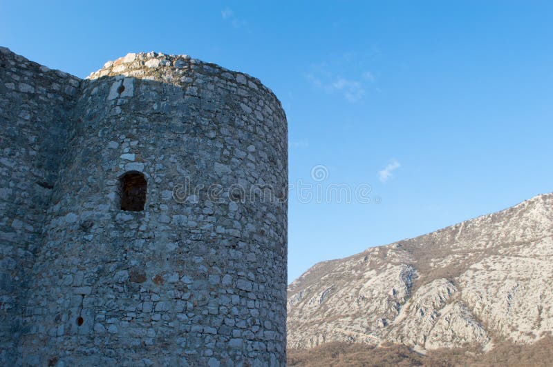 Medieval Stone Tower in Drivenik, Croatia Stock Photo - Image of ...