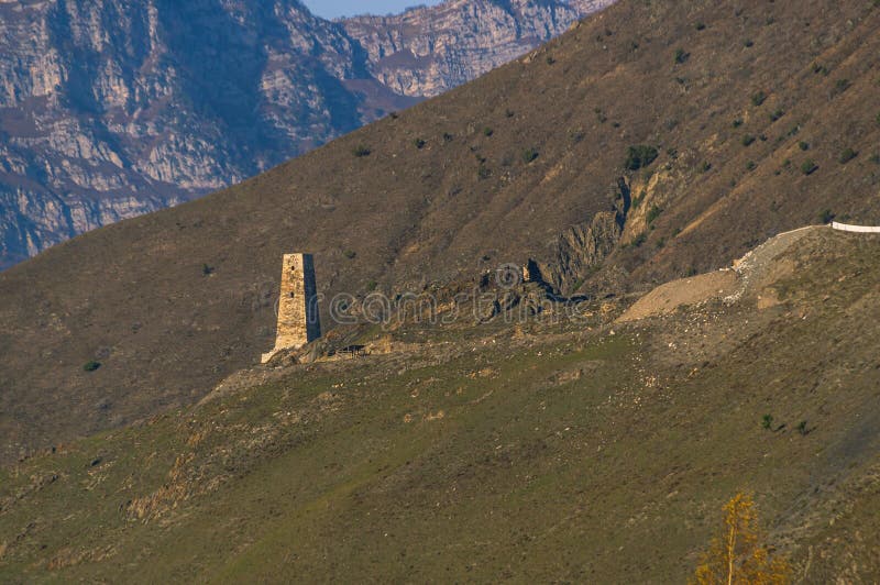 Medieval Stone Tower in the Mountains for Observation and Protection ... Medieval Stone Tower in the Mountains for Observation and Protection ...