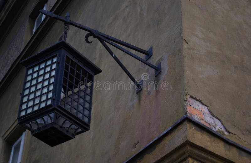 Medieval street light stock image. Image of warsaw, steel - 42770639