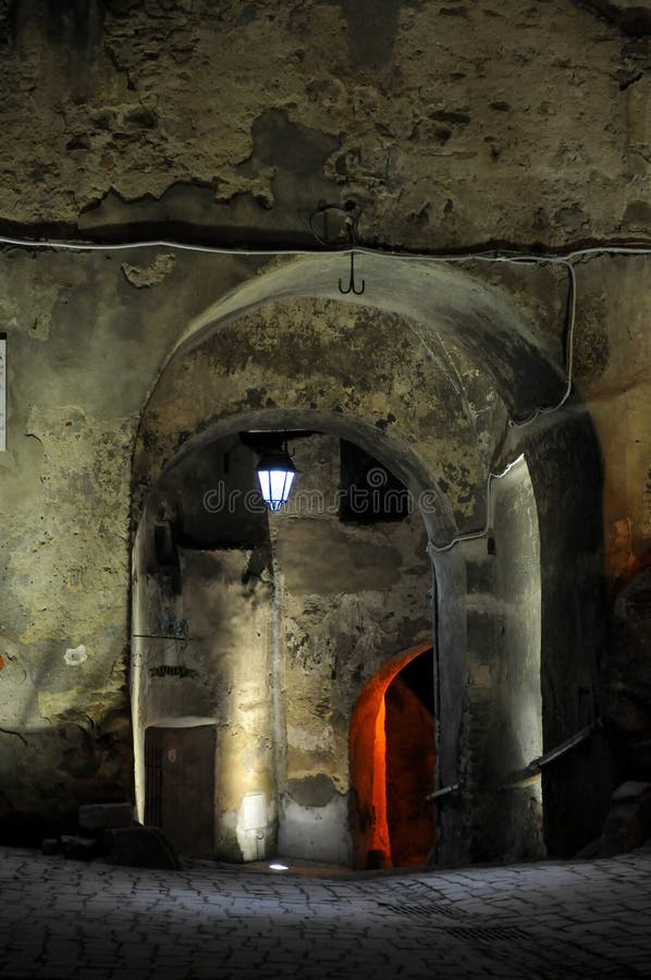 Medieval Town in Tuscany Italy Stock Image - Image of archway, doorway ...