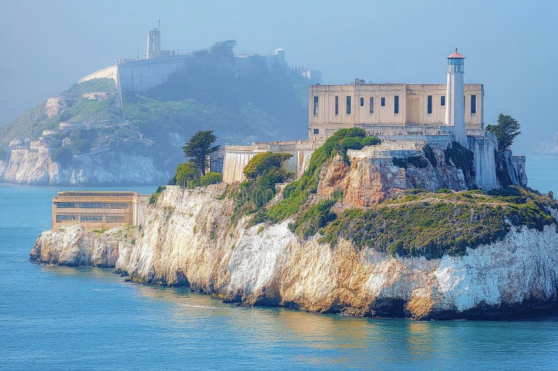 A Medieval-style Castle Sits Atop an Island, Surrounded by Calm Waters ...