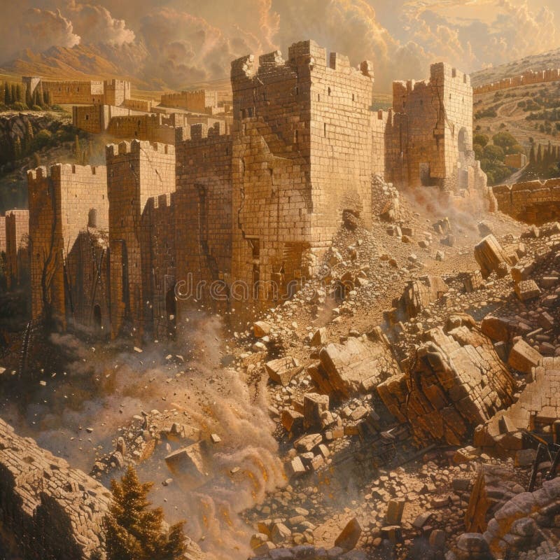 A Medieval-style Castle Stands Alone in a Vast Desert Landscape Stock ...