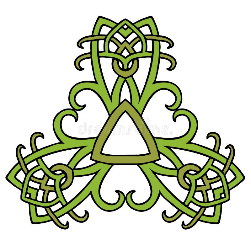 Medieval Style Triangle Ornament Stock Vector - Illustration of ...