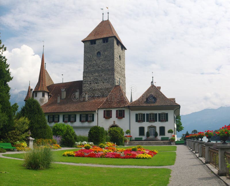 Medieval swiss castle stock image. Image of chateau, estate - 6006767