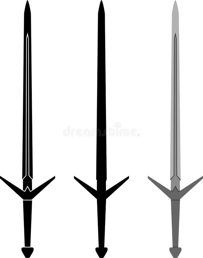 Medieval sword stock vector. Illustration of sword, weapon - 46457070