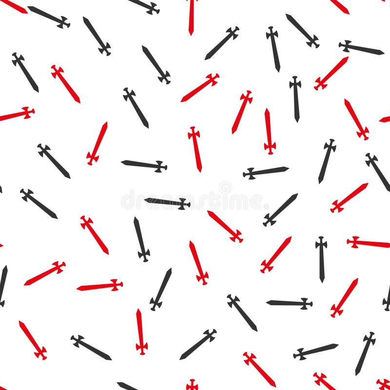 Seamless Pattern with Medieval Weapons Icons Stock Vector ...