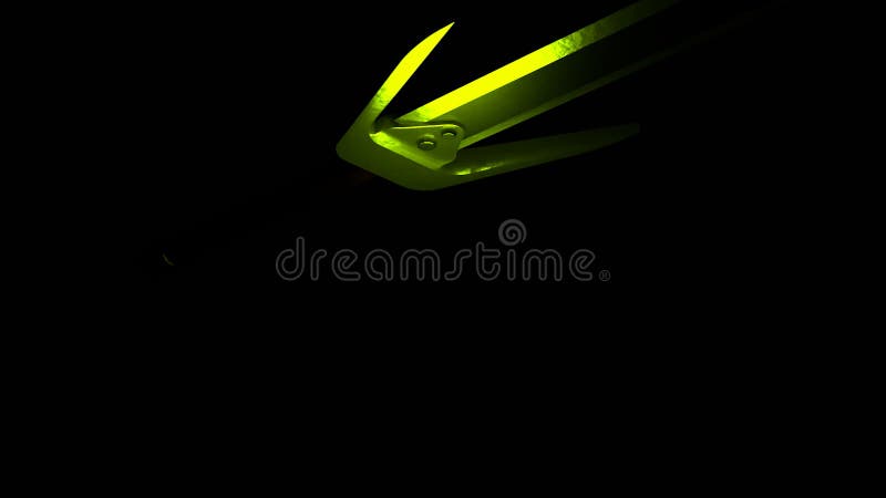 A Medieval Sword of Green Color Flying Against Black Backdrop. Design ...