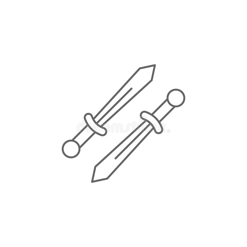Medieval, Sword Icon. Element of Medieval Period Icon. Thin Line Icon ...