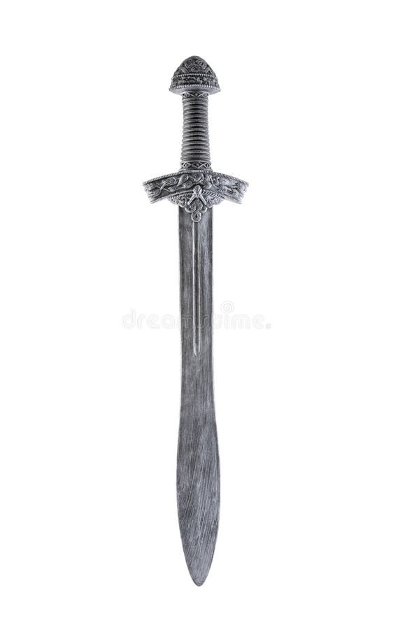 Medieval Sword Isolated on White with Clipping Path Stock Image - Image ...