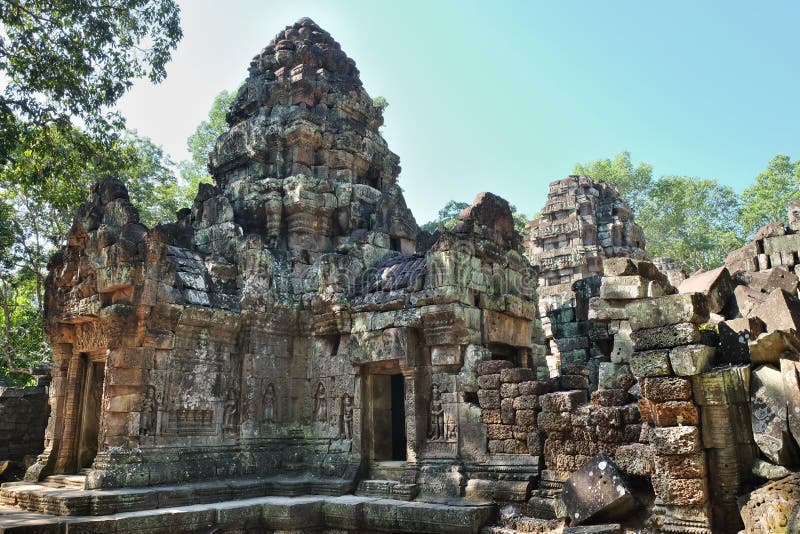The Medieval Temple of Ta Som. the Ruins of an Ancient Temple in ...