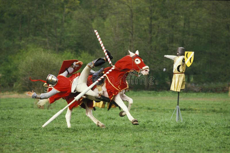 Medieval Tournament of Chivalry in France Stock Photo - Image of ...