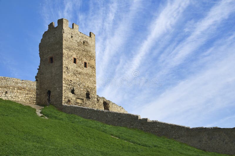 Medieval tower stock image. Image of mist, baby, lighting - 8149553