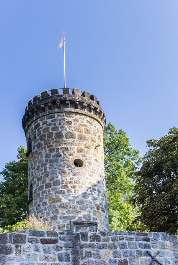Medieval Tower Bismarckturm in the Center of Tecklenburg Stock Photo ...