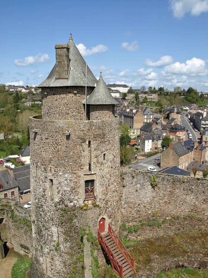 Medieval Tower in French Castle Stock Photo - Image of tourism ...
