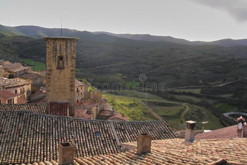 Medieval Tower in Rustic Town Stock Image - Image of historic, history ...