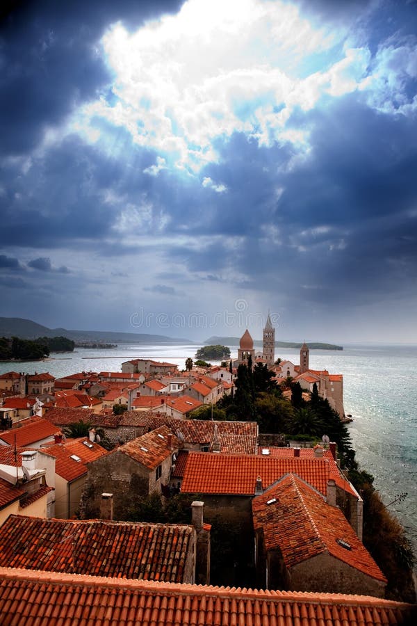 Medieval Town Dramatic Sky stock image. Image of castle - 12588151