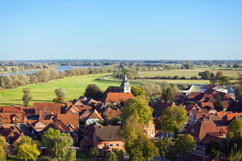 Medieval town of Hitzacker stock image. Image of nature - 45901117