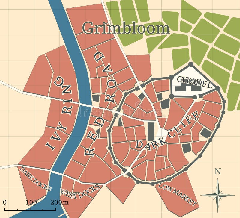 Medieval Town Imaginary Vector Map Stock Illustrations – 9 Medieval ...