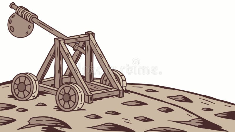 Medieval Trebuchet by Desert Fortress Ancient Siege, Vector Design ...