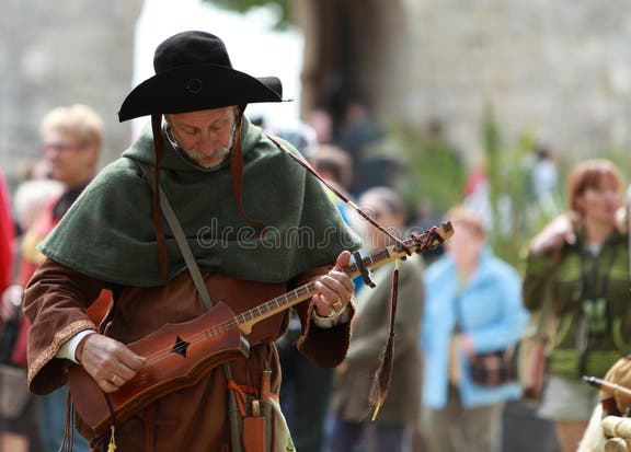 Medieval troubadour editorial stock image. Image of troubadour - 17632249